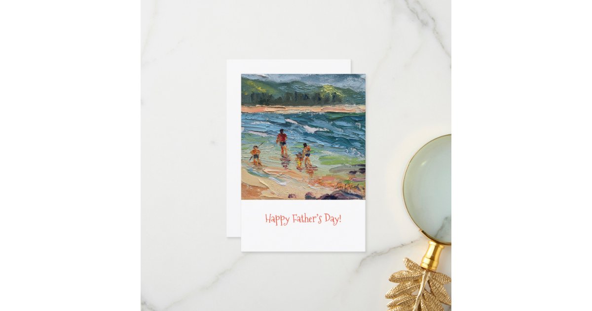 Family beach Card Template | Zazzle