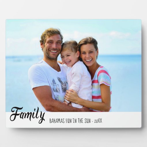 Family Beach Vacation Photo Plaque | Zazzle