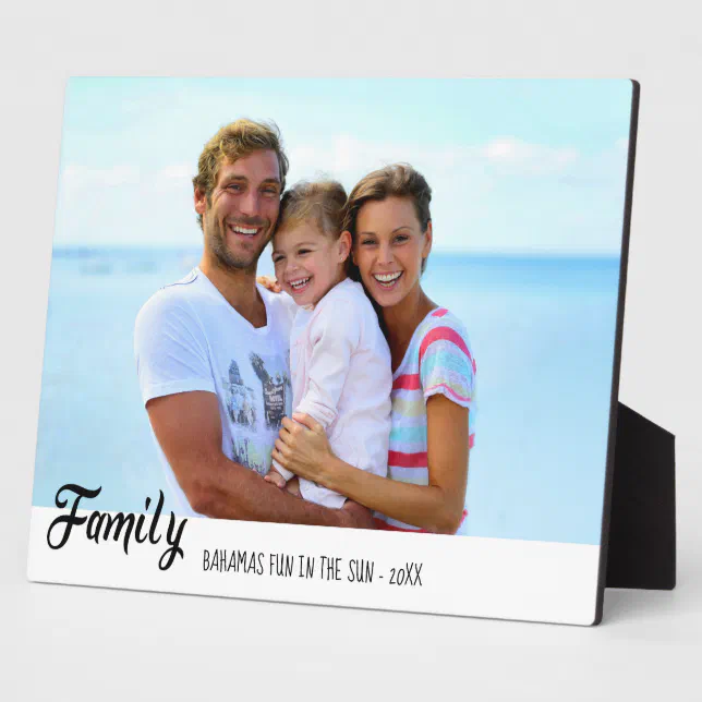 Family Beach Vacation Photo Plaque | Zazzle