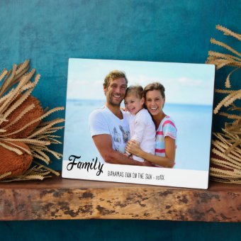 Family Beach Vacation Photo Plaque | Zazzle