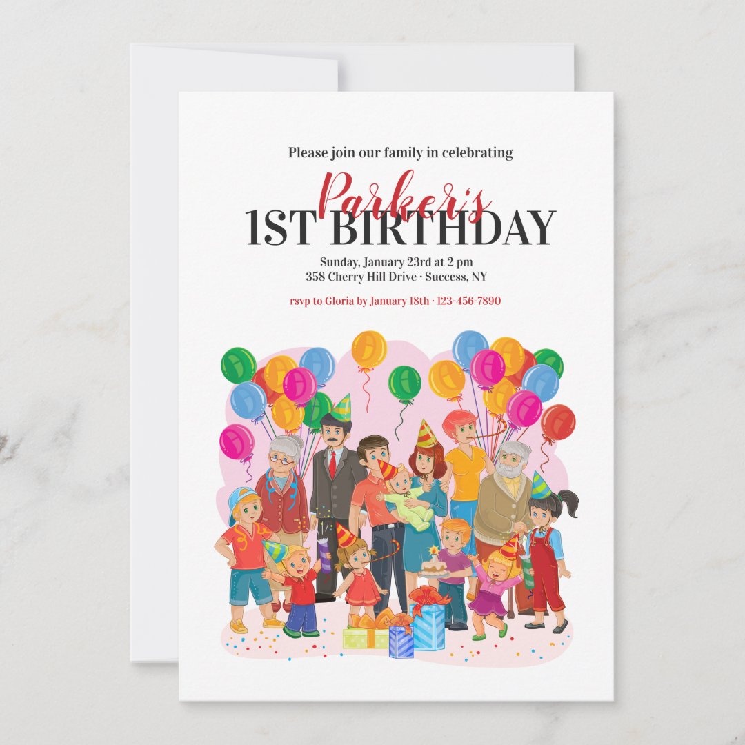 Family Birthday Party Invitation | Zazzle