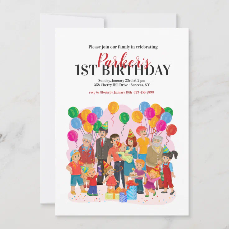 Family Birthday Party Invitation | Zazzle