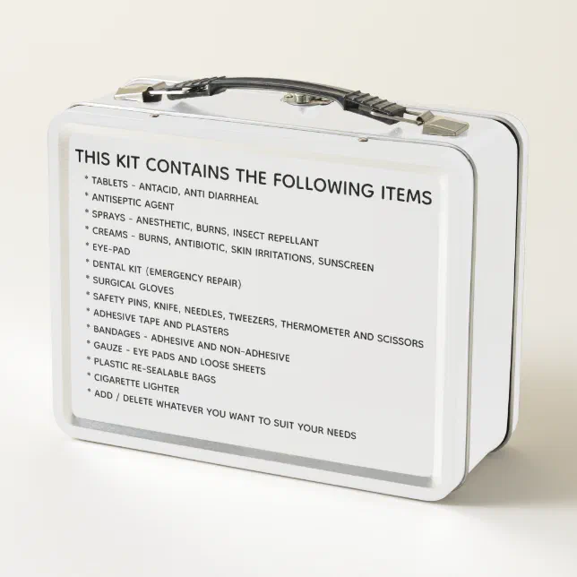 Family business first aid medicine kit metal lunch box | Zazzle