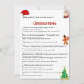 Family christmas party game card | Zazzle