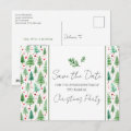 Family Christmas Party Save the Date Tree Postcard | Zazzle