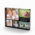 Family Collage Black Photo Block | Zazzle
