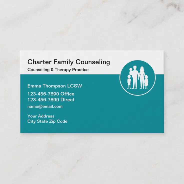 Family Counseling & Therapy Psychotherapist Business Card | Zazzle