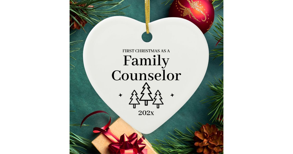 Family Counselor First Christmas Ceramic Ornament | Zazzle