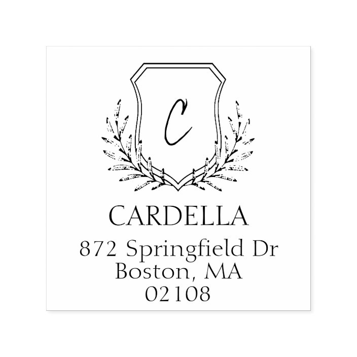 Family Crest Return Address | Self Inking Stamp | Zazzle.com