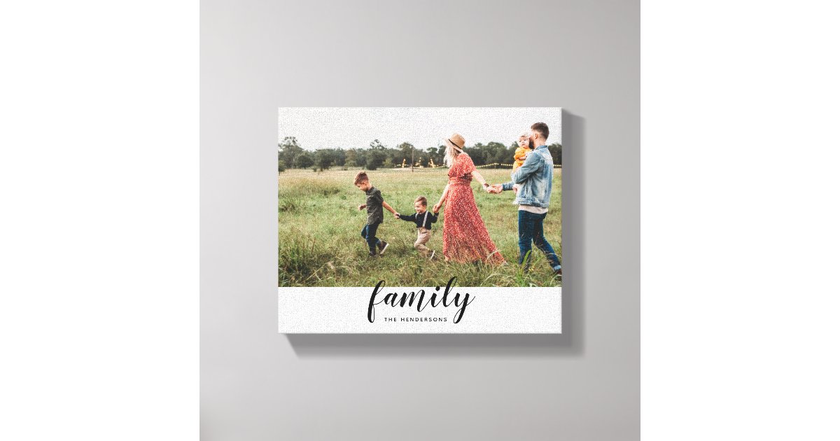 Family Custom Photo Canvas Print | Zazzle