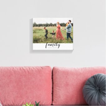 Family Custom Photo Canvas Print | Zazzle