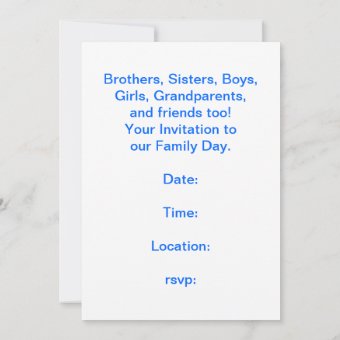 Family Day Invitation | Zazzle