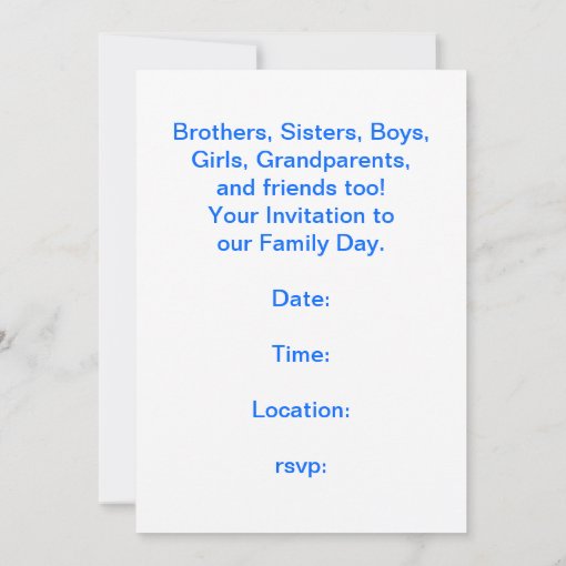 Family Day Invitation | Zazzle