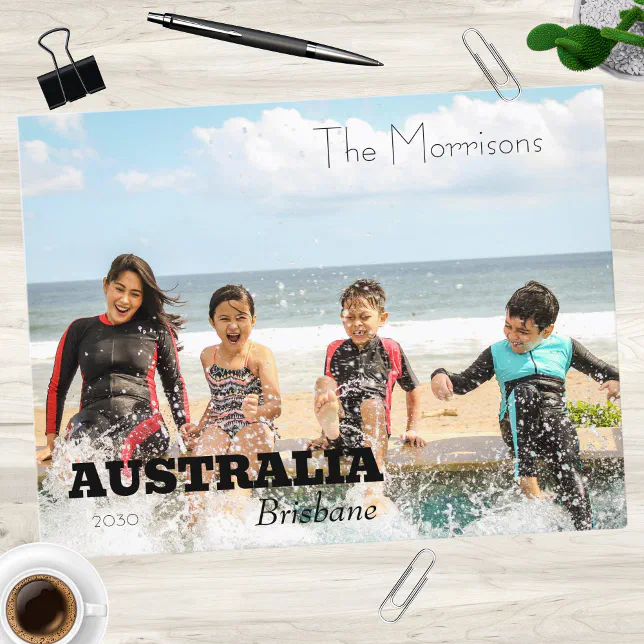 Family Destination Photo Holiday Postcard | Zazzle