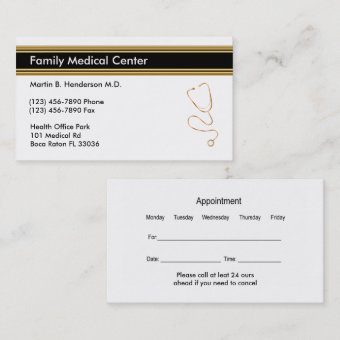 Family Doctor Business Card | Zazzle