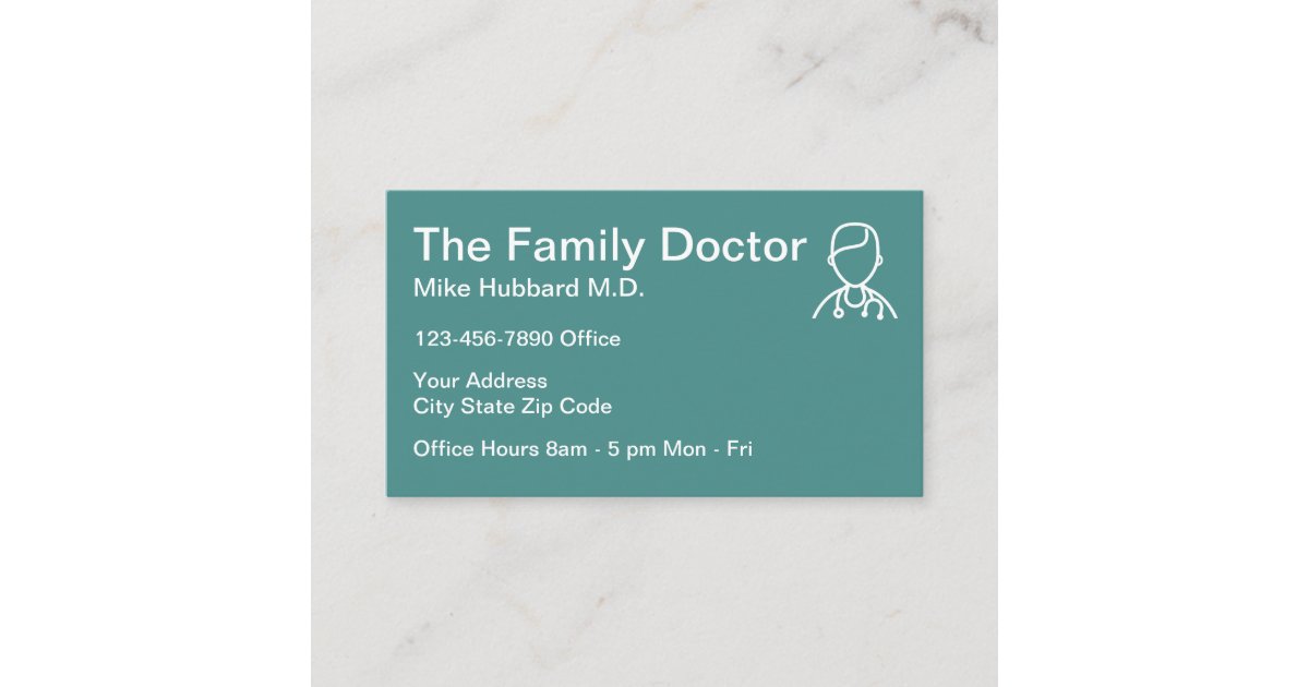 Family Doctor Professional Design Business Card | Zazzle