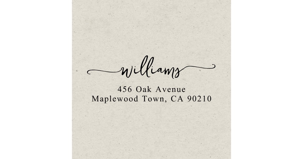 Family Fancy Handwritten Script Simple Self-inking Stamp | Zazzle