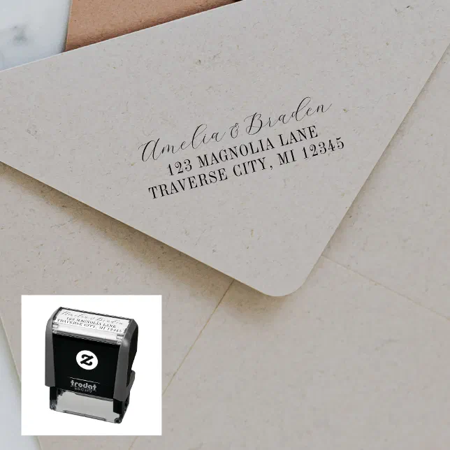 Family Fancy Return Address Self-inking Stamp | Zazzle