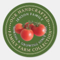 Family Farm Produce Label Tomatoes on Green Logo | Zazzle