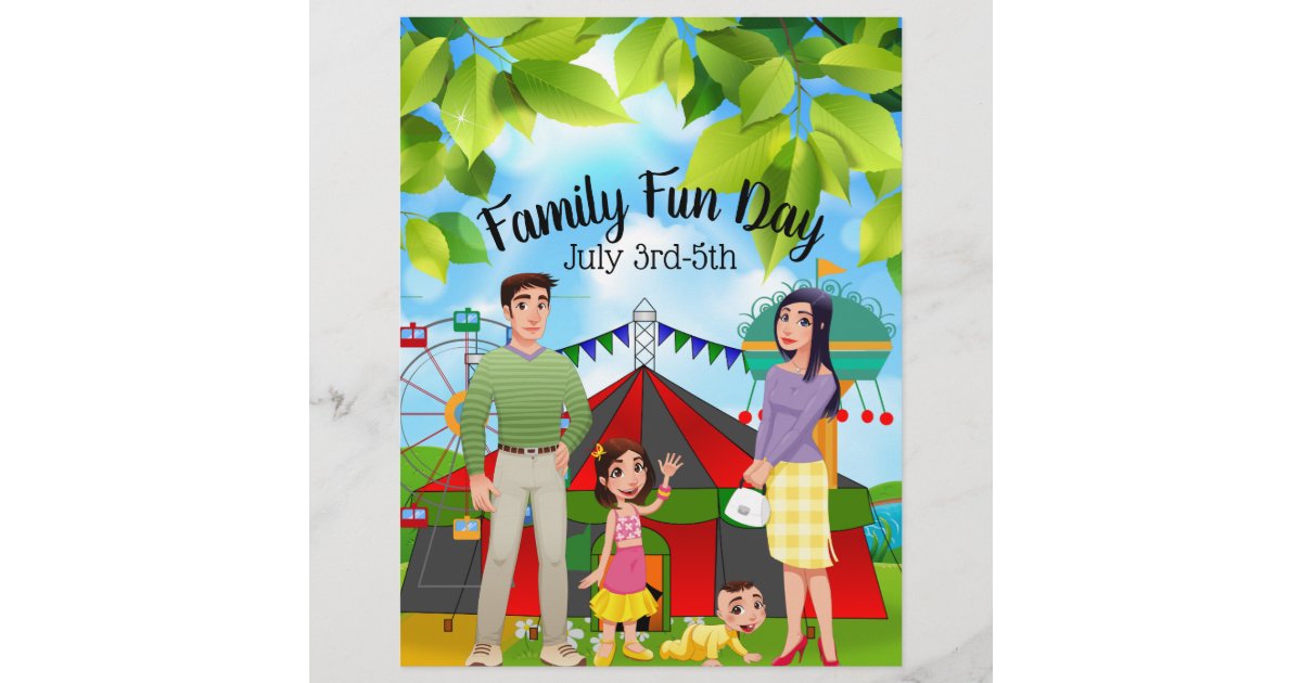 Family Fun Day Business Promotional Flyer | Zazzle