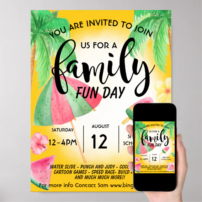Family fun day poster | Zazzle