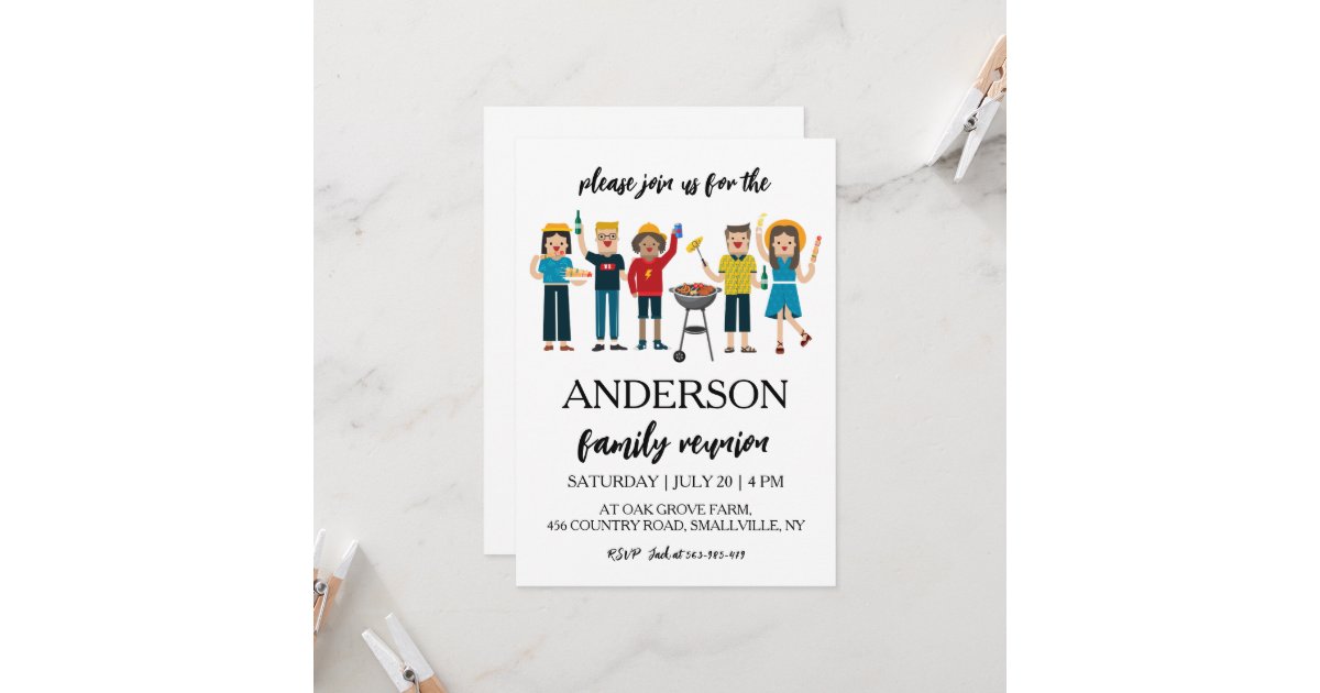 family get together family reunion invitations | Zazzle