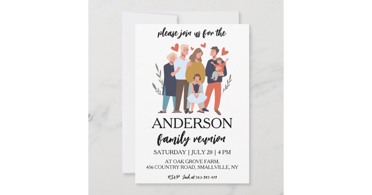 family get together family reunion invitations | Zazzle