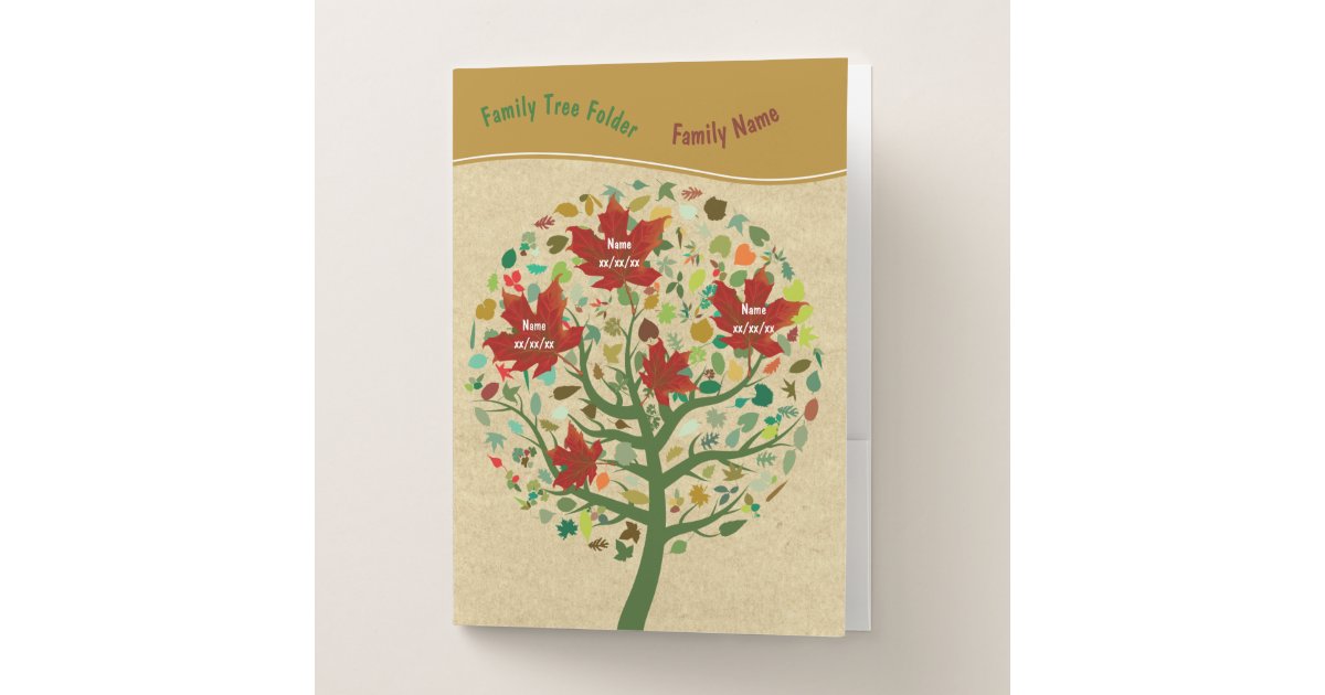 Family History Organizer Genealogy Folders Bespoke | Zazzle