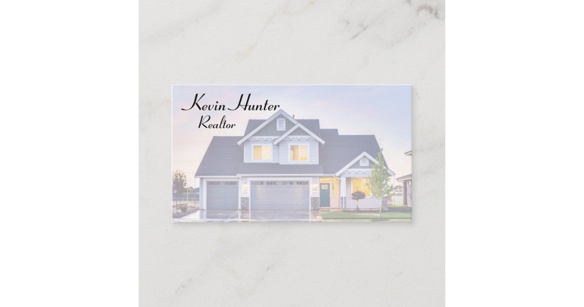 Family Home Background Real Estate Business Card | Zazzle