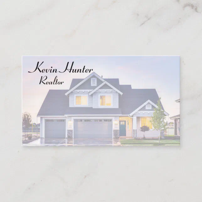 Family Home Background Real Estate Business Card | Zazzle