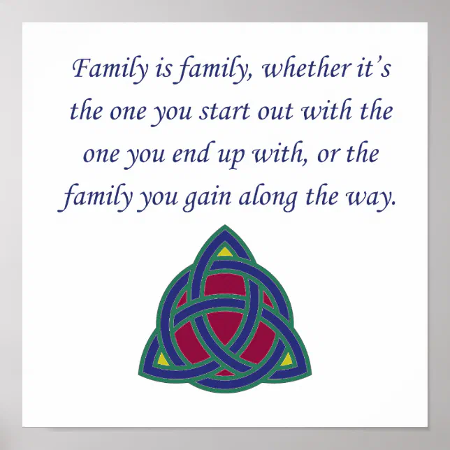 Family Is Family - Family Quote Poster | Zazzle