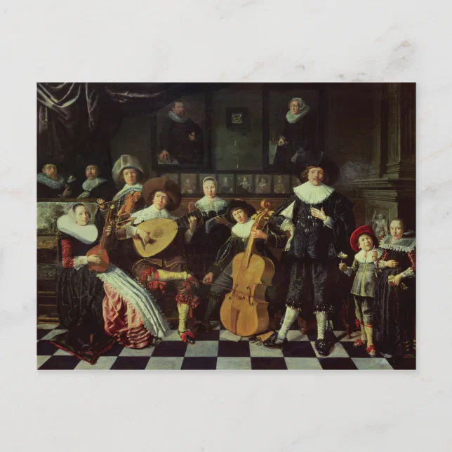 Family Making Music Postcard | Zazzle