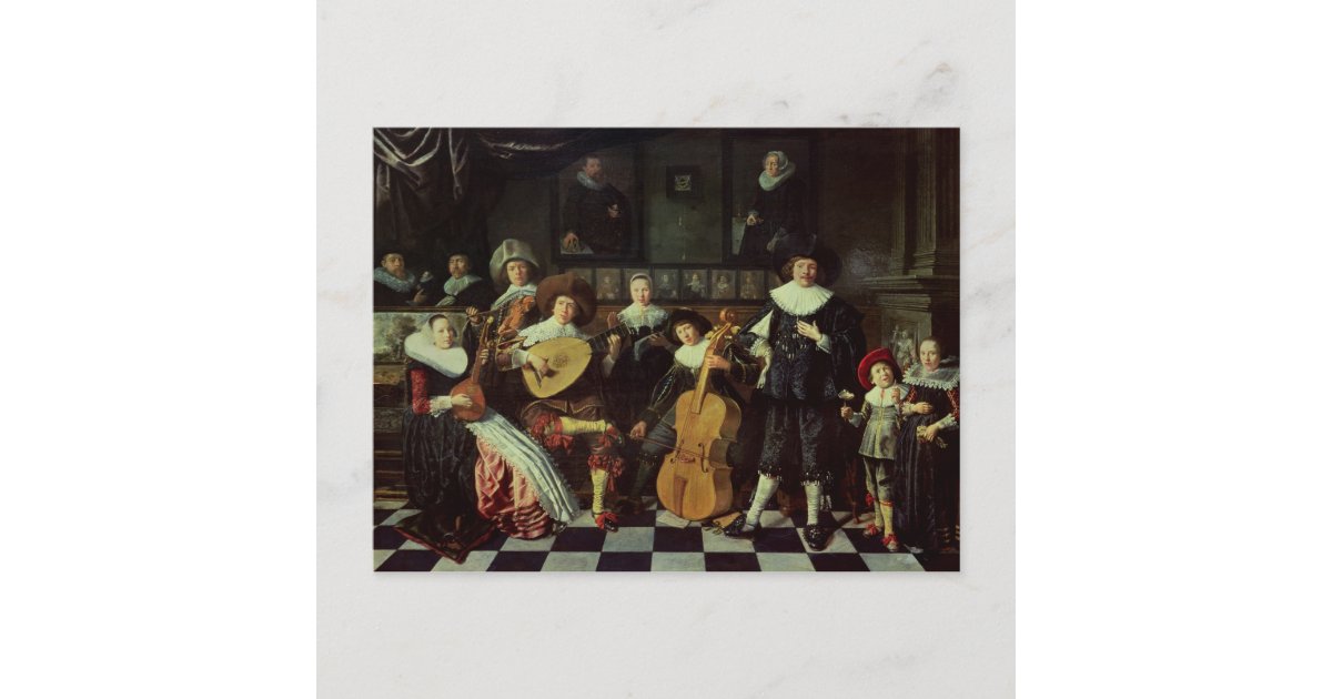 Family Making Music Postcard | Zazzle