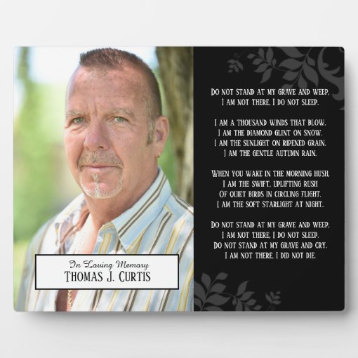 Family Memorial Add Your Own Poem Keepsake Plaque | Zazzle