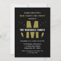 Family Monogram New Years Eve Celebration Party Invitation | Zazzle