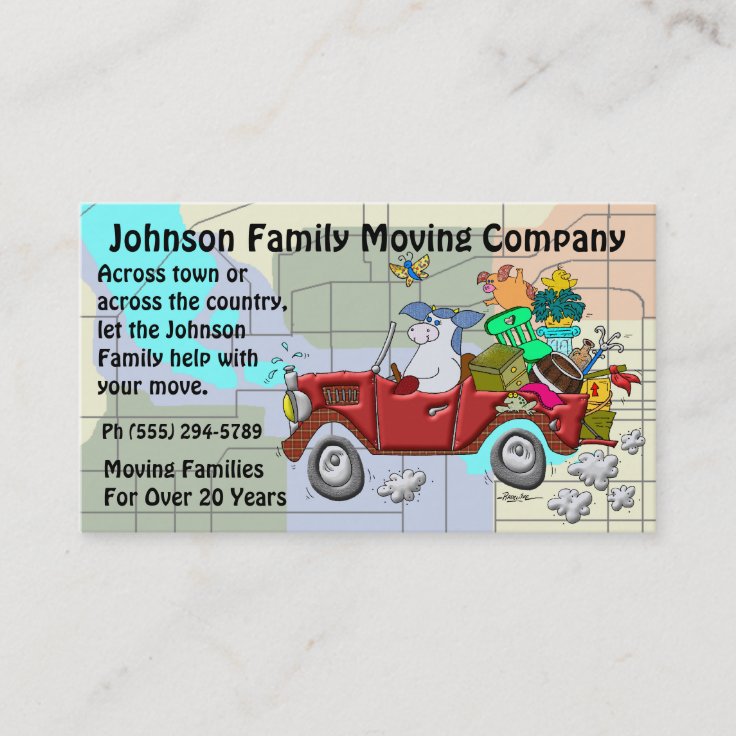 Family Moving Company Business Card | Zazzle