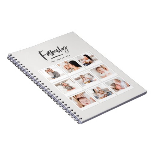 family multi photo photograph notebook | Zazzle