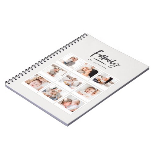family multi photo photograph notebook | Zazzle