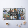 Family Name 8 Photo Collage Black Desk Mat | Zazzle
