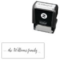 Family Name Custom Calligraphy One Line Modern Self-inking Stamp | Zazzle
