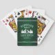 Family Name Lake House Trees Forest Green Poker Cards | Zazzle