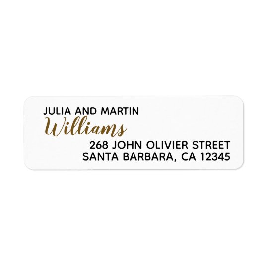 family name . our names with home address label | Zazzle.com