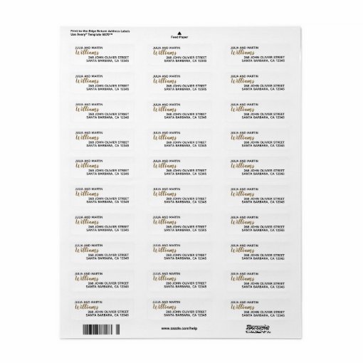 Family Name . our names with home address Label | Zazzle