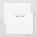 Family Name Script Black Typography Font Note Card | Zazzle