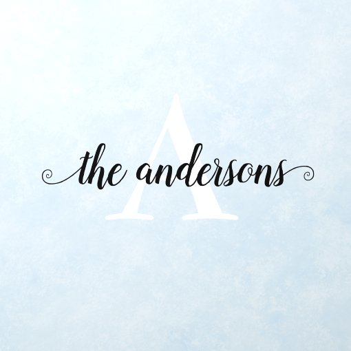 Family Name Script Calligraphy Monogram Wall Deca Wall Decal | Zazzle