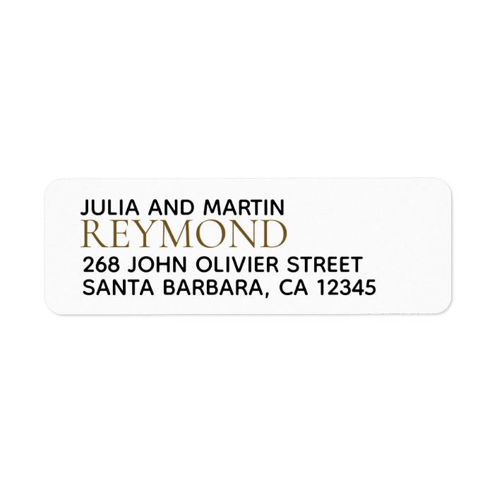 family name / surname with home address label | Zazzle.com