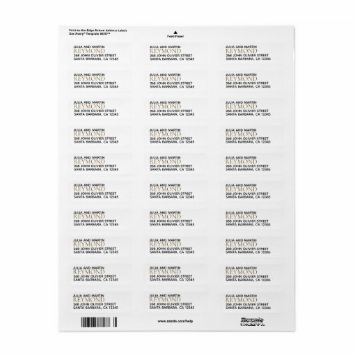 Family Name / Surname with Home Address Label | Zazzle