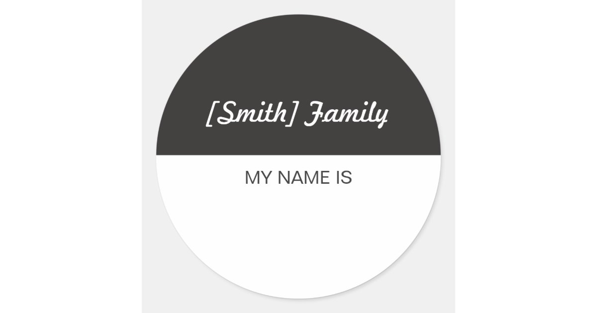 Family Name Tags for Reunion or Wedding | Zazzle