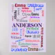 Family Name Word Cloud Custom Dazzling Typography Poster | Zazzle