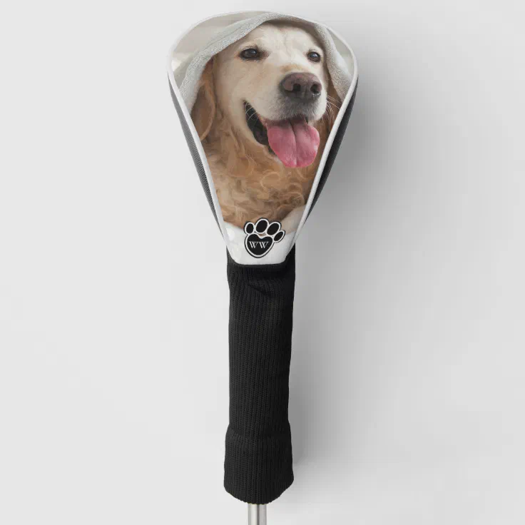 Family Pet Photo Monogram DRIVER Golf Head Cover | Zazzle